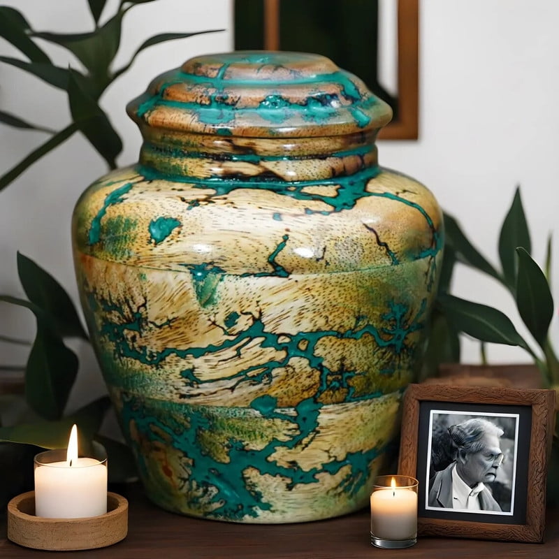 Best Elegant Wooden Urns for Human Ashes Adult Sized Boxes Premium ...