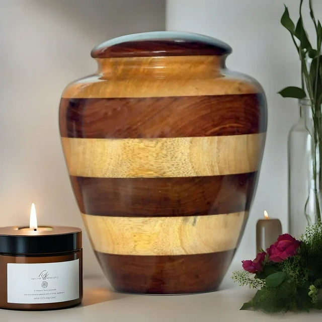 Best Elegant Wooden Urns for Human Ashes Adult Sized Boxes Premium ...