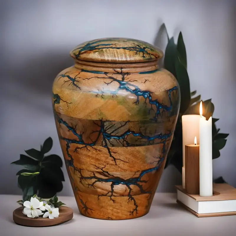 Best Elegant Wooden Urns for Human Ashes Adult Sized Boxes Premium ...