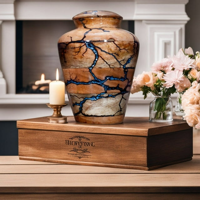 Best Elegant Wooden Urns for Human Ashes Adult Sized Boxes Premium ...