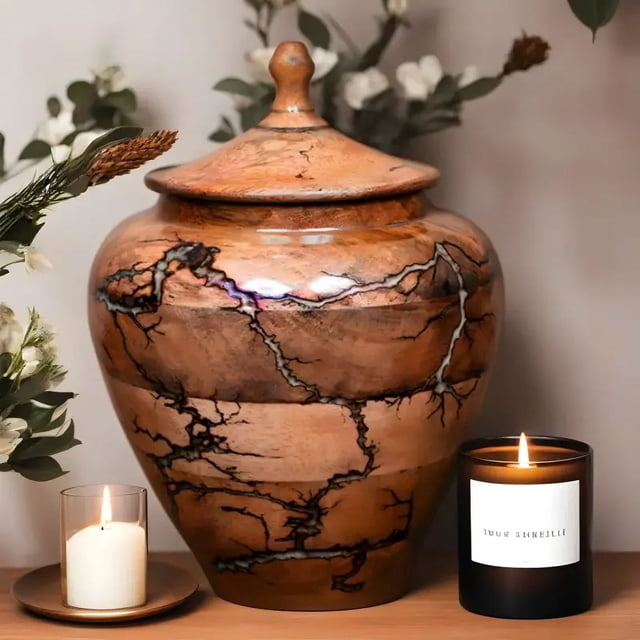 Best Elegant Wooden Urns for Human Ashes Adult Sized Boxes Premium ...