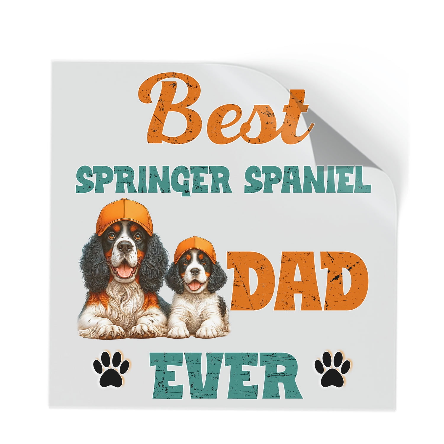 Best English Springer Spaniel Dad Ever Happy Father's Day Cutout ...