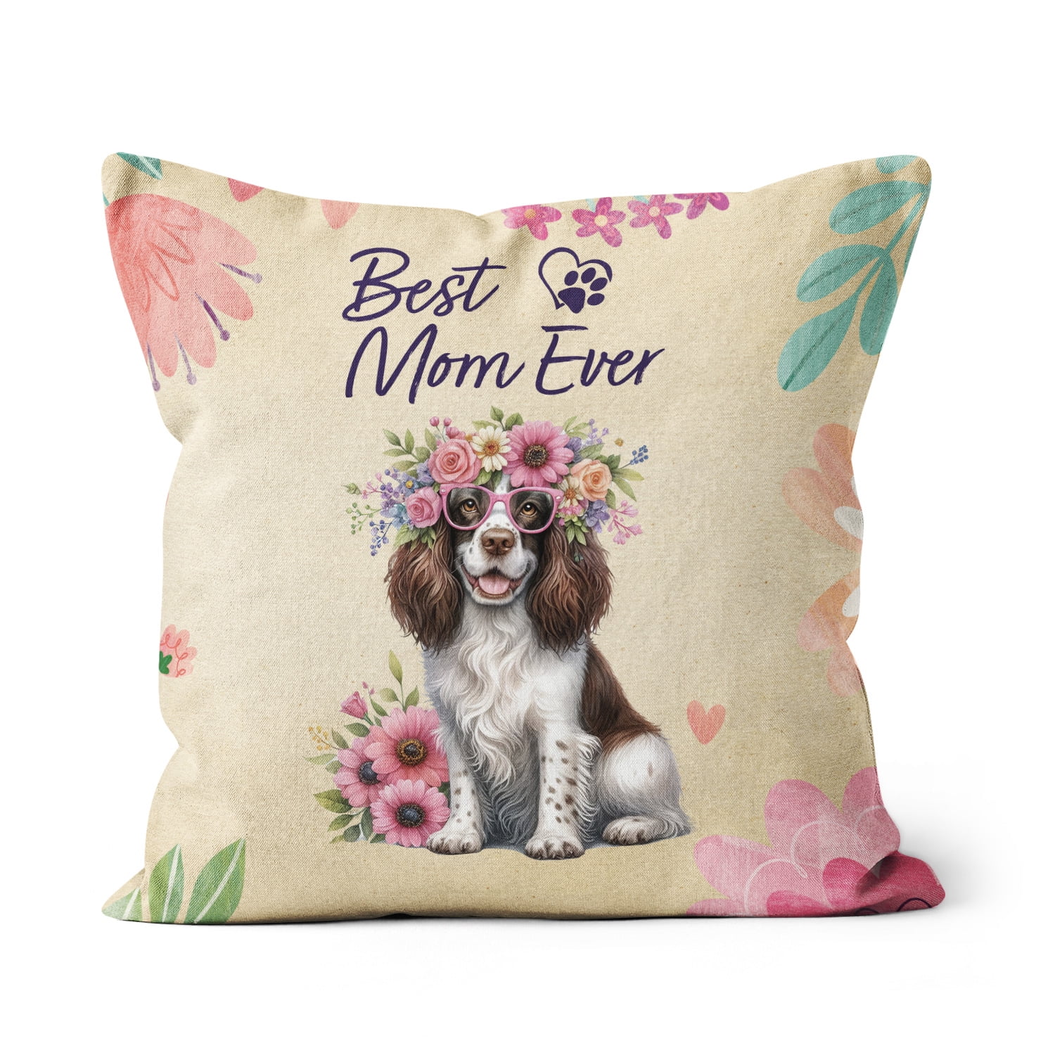 Best English Springer Spaniel Mom Ever Happy Mother's Day Pillow ...