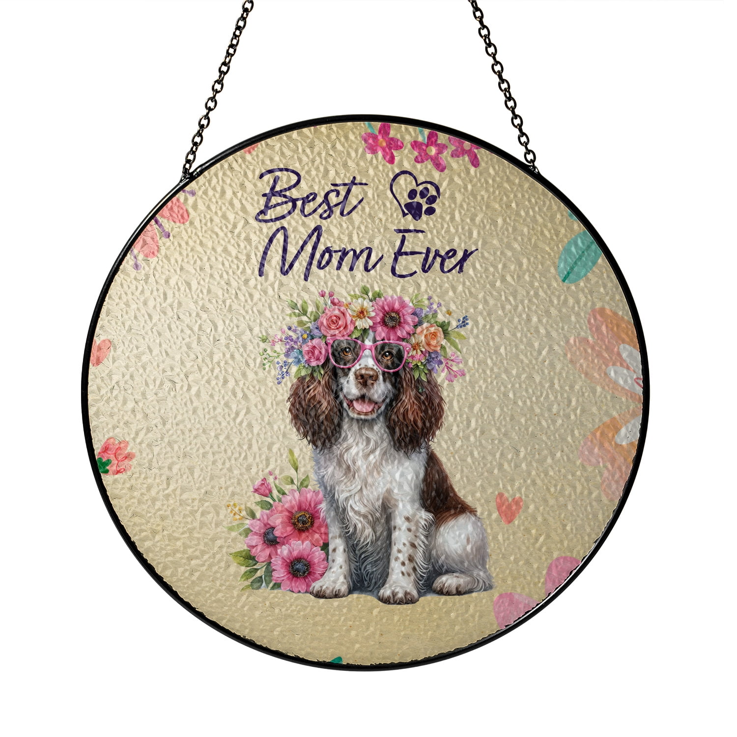 Best English Springer Spaniel Mom Ever Happy Mother's Day Stained Glass ...