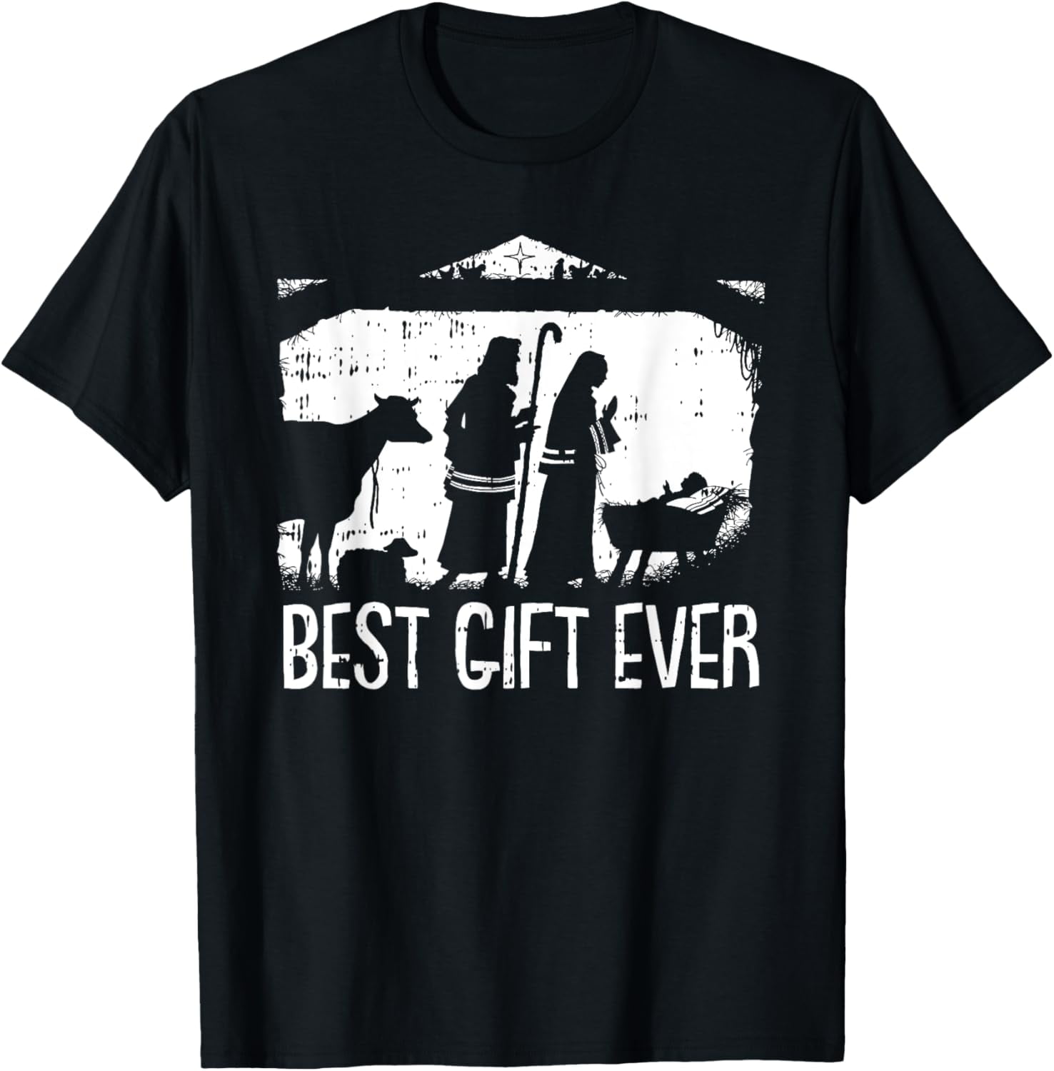 Best Ever Christmas Cool Jesus Nativity Scene Christian T-Shirt ...
