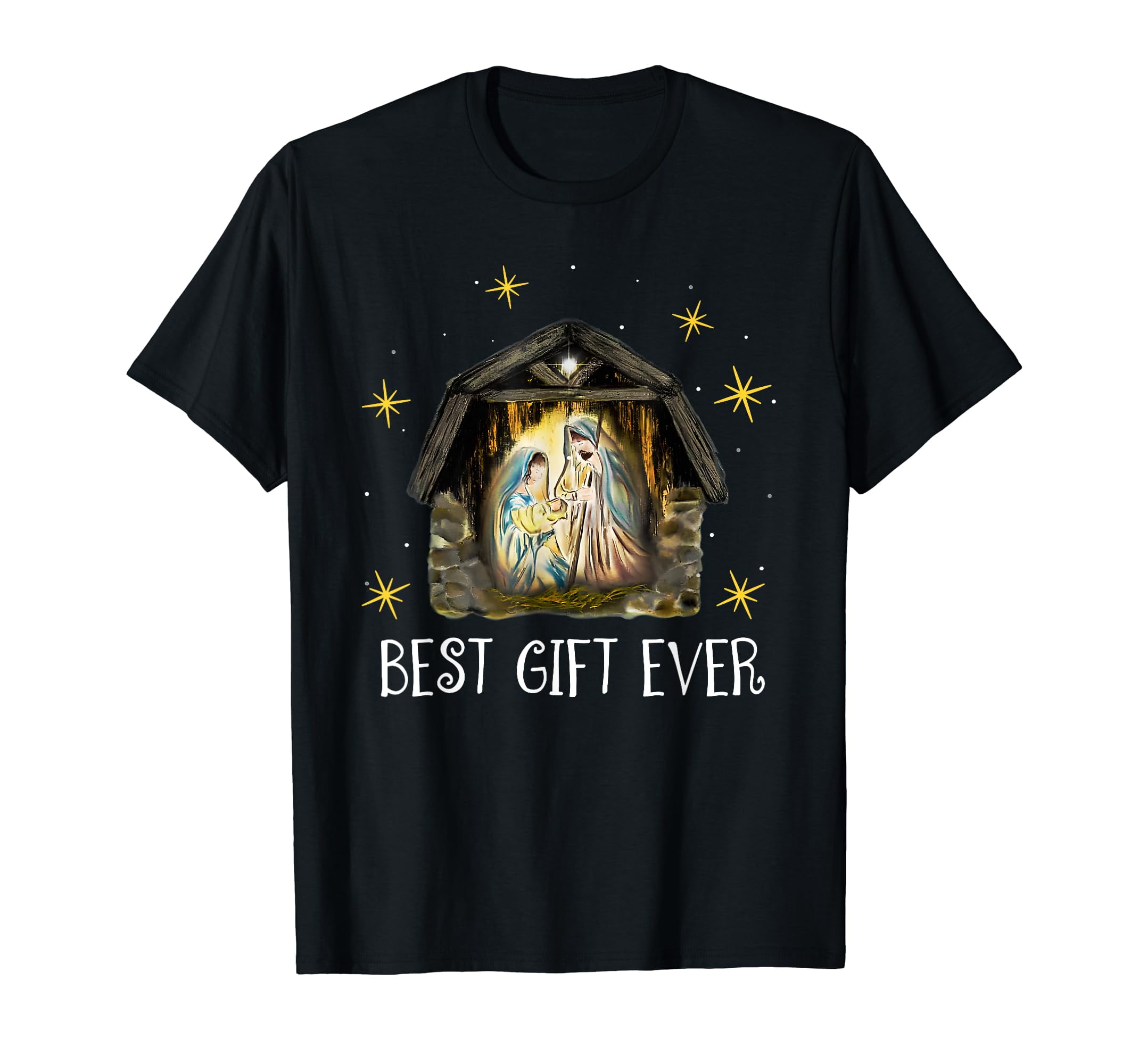 Best Ever Christmas Cool Jesus Nativity Scene Christian T-Shirt ...