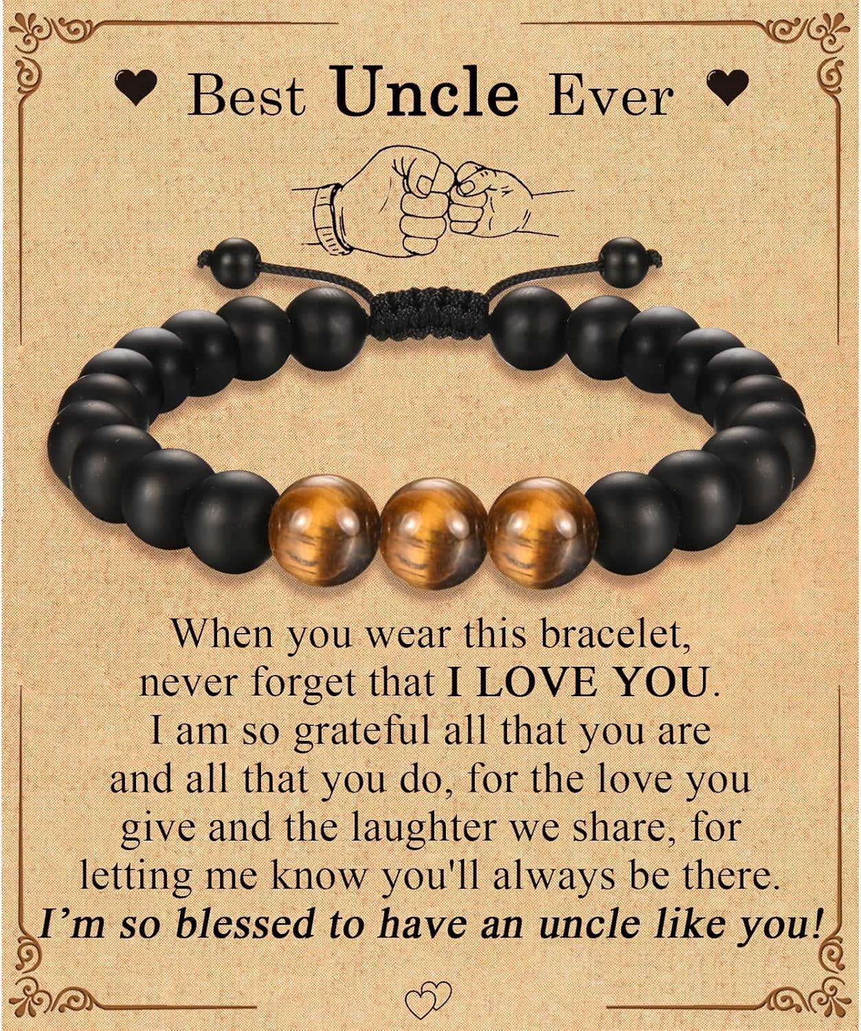 Best Ever Gifts for Mens Teen Boys, Beads Bracelet Gifts for Son in Law ...