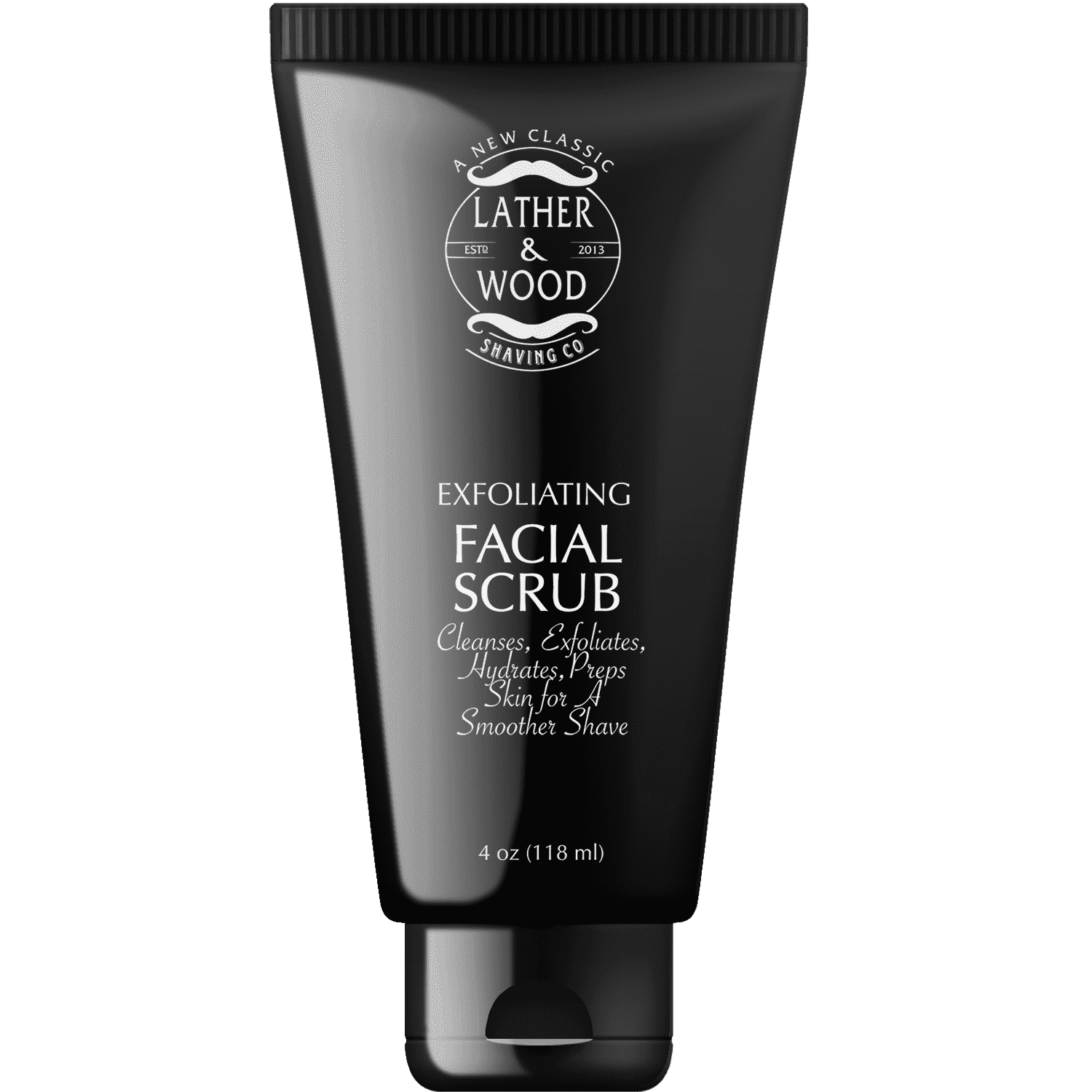 Lather & Wood Shaving Co. Exfoliating Face Scrub for Men - 4oz ...