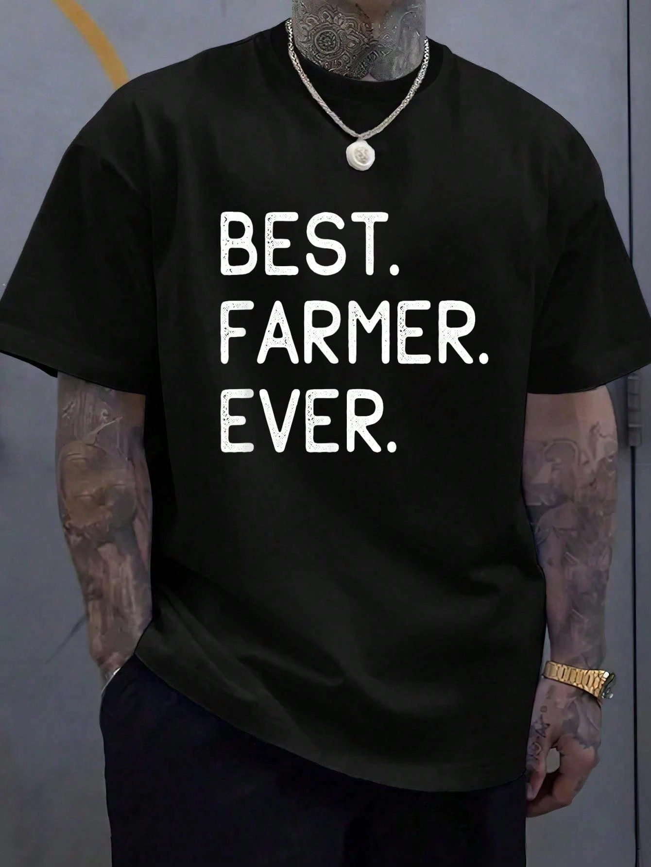 Best Farmer Ever Men's Graphic T-Shirt Funny Agriculture Farming Gift ...