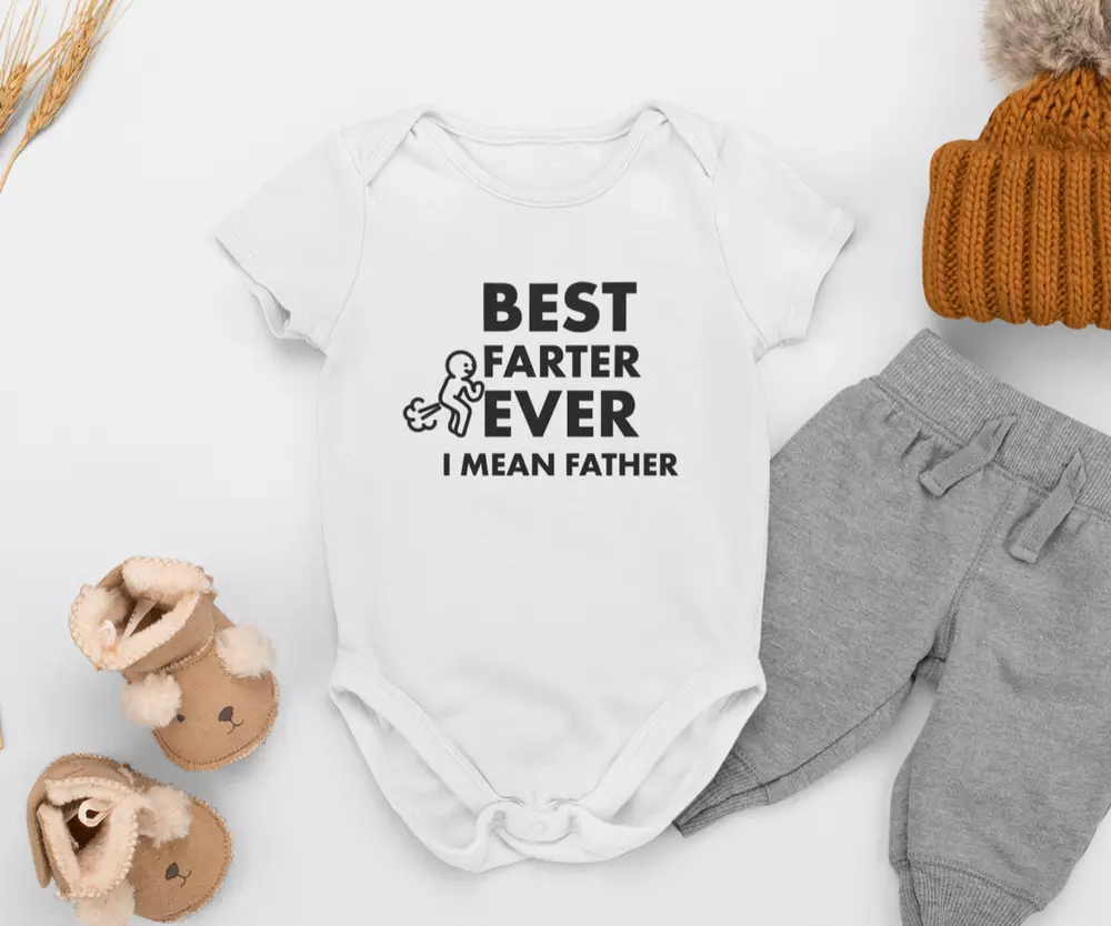 Best Farter Ever, Best Dad Baby Bodysuit, Dad Baby Grow Fathers Day ...