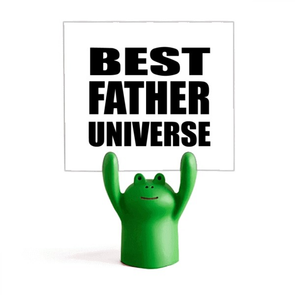 Best Father Dad Universe Festival Quote Memo Holder Cartoon Animal Frog ...