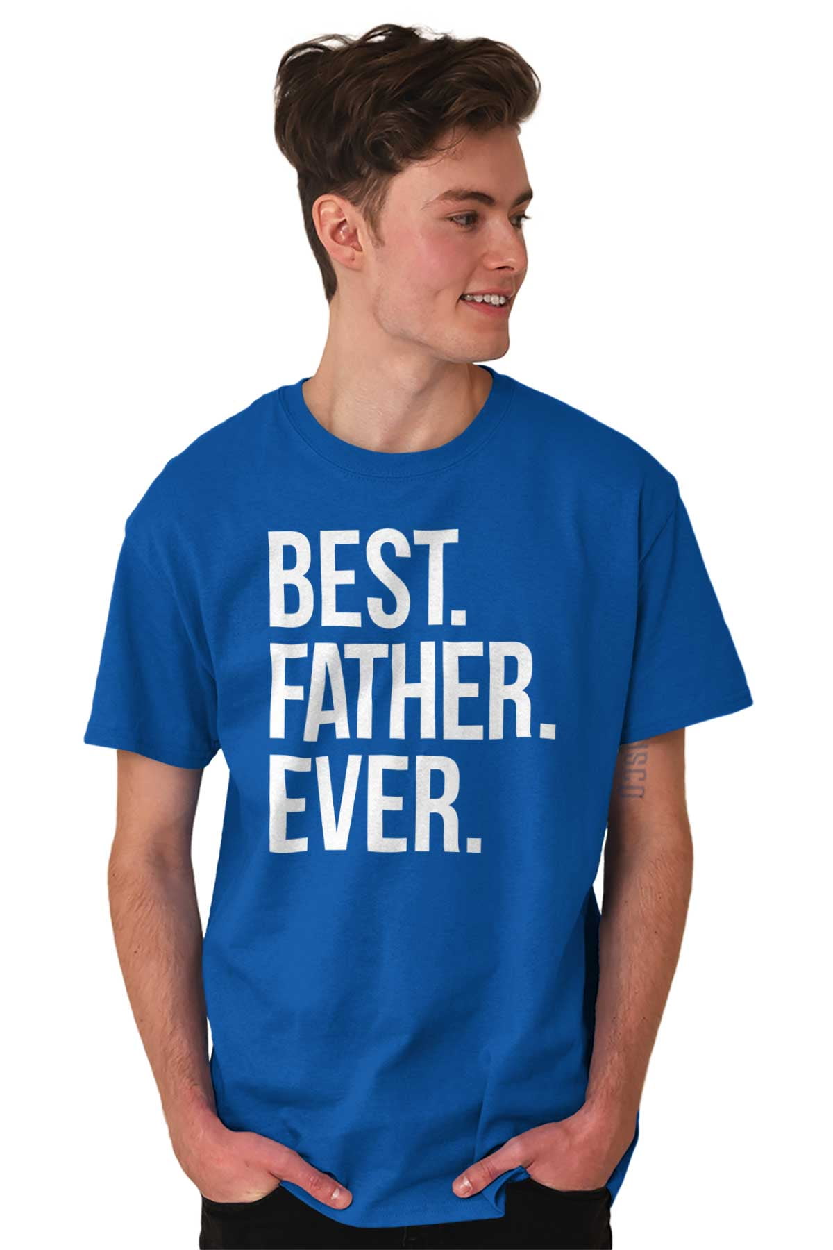 Best Father Ever Dad Fathers Day Men's Graphic T Shirt Tees Brisco ...