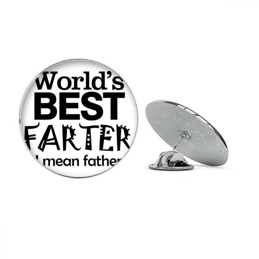 Best Father Quote Father's Day Round Metal Tack Hat Pin Brooch ...