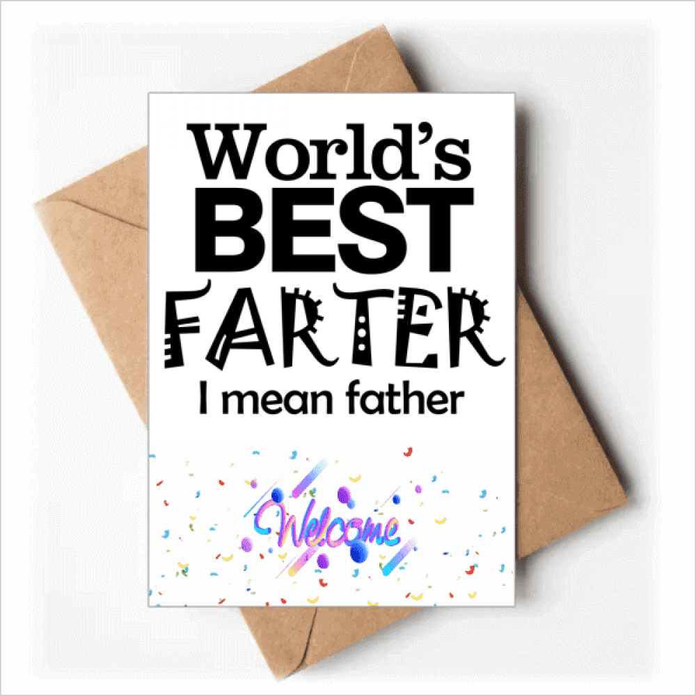 Best Father Quote Father's Day Welcome Back Greeting Cards Envelopes ...