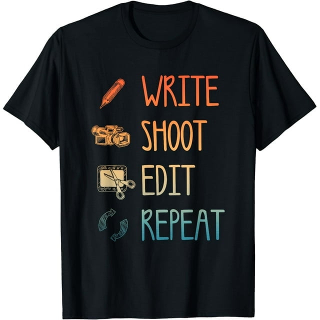 Best Film Maker Art For Men Women Filmmaker Movie Director T-Shirt ...