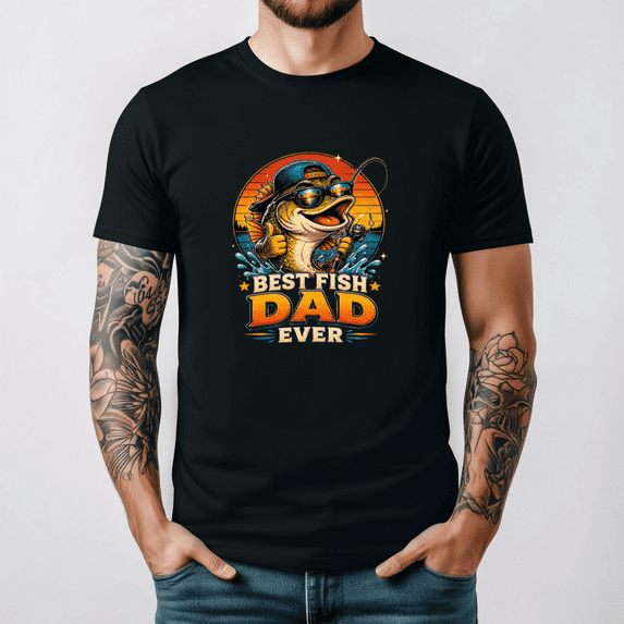 Best Fishing Ever Bass Fish Tee Vintage Sunset Fisherman Humor Gift,for ...