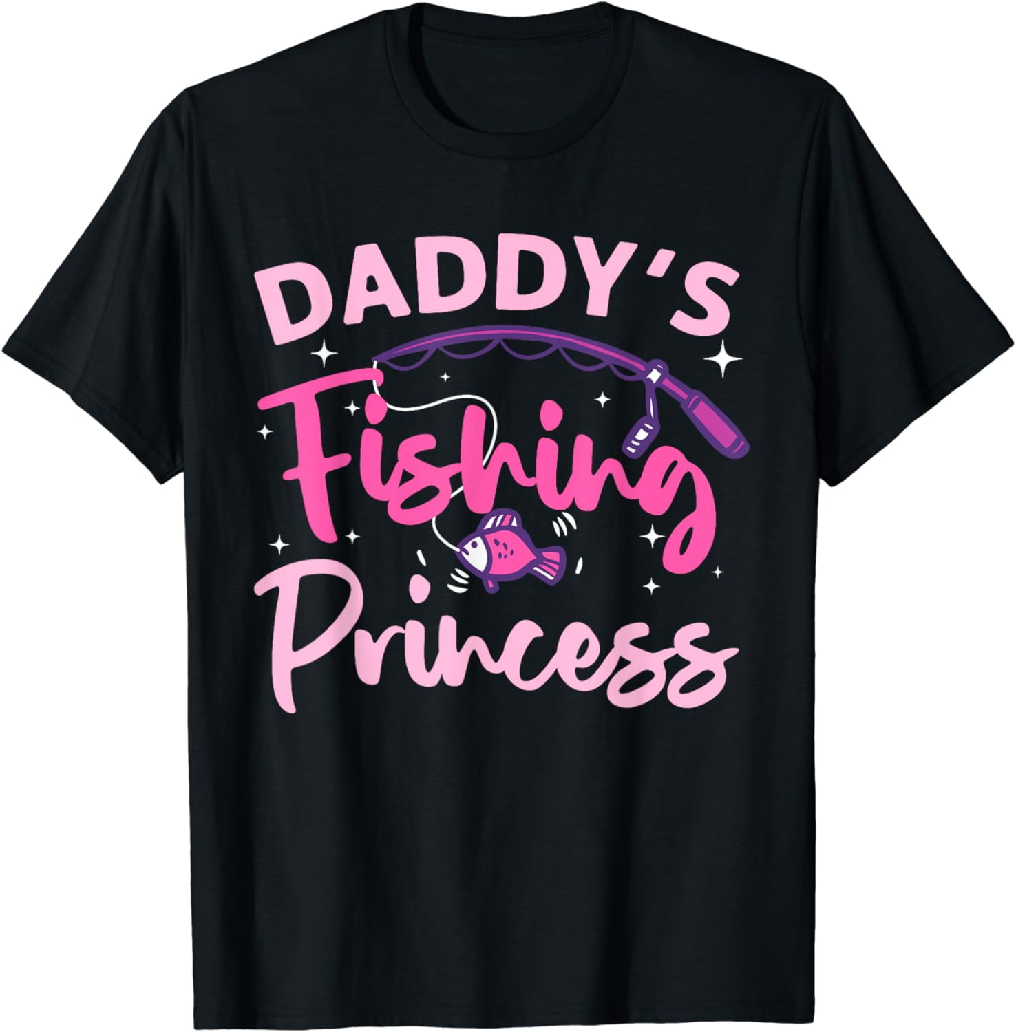 Best Fishing For Women Girls Kids Bass Fisher Princess Fish T-Shirt ...