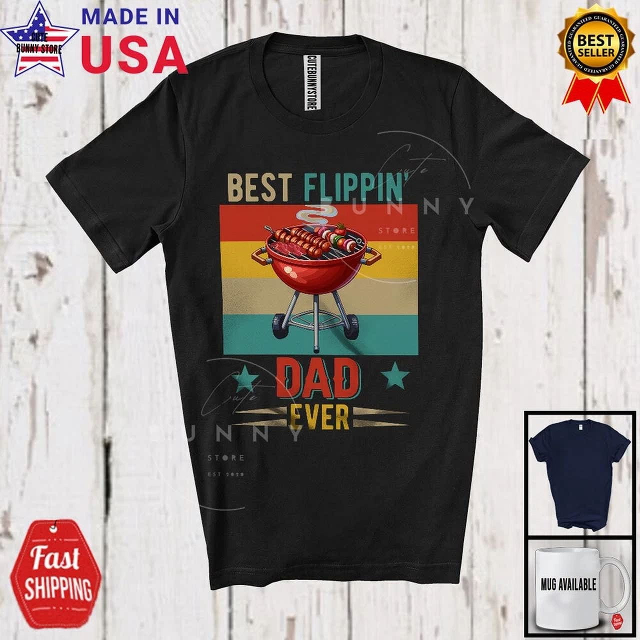 Best Flipping Dad, Joyful Father'S Day Grill Bbq Dad, Family Group T-Shirt Unisex S-5XL Hot ...