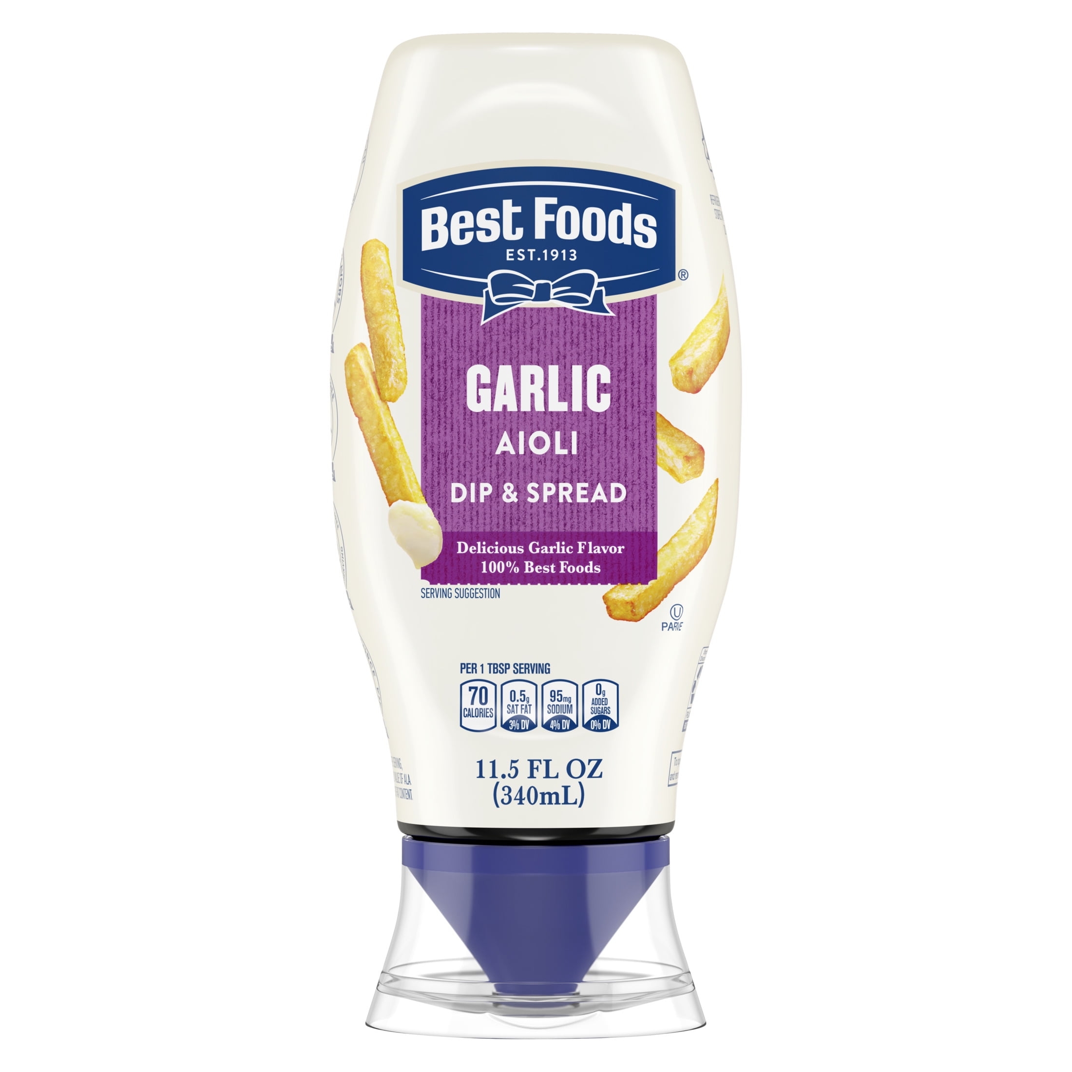 Best Foods Garlic Aioli 11.5 oz Creamy Spread with Real Garlic ...