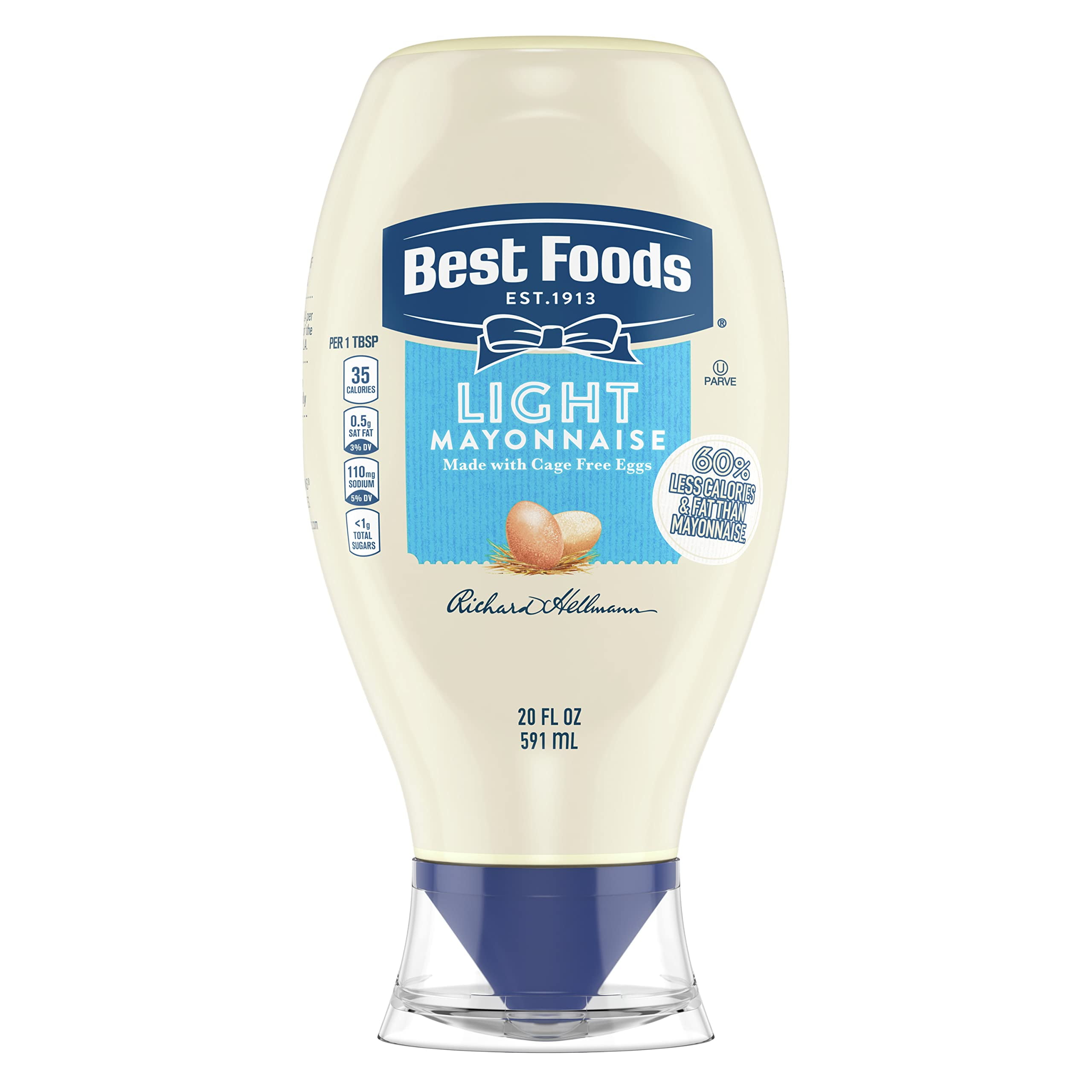 Best Foods Mayonnaise Light Mayo 1 TVS1 ct For a Creamy Condiment or ...