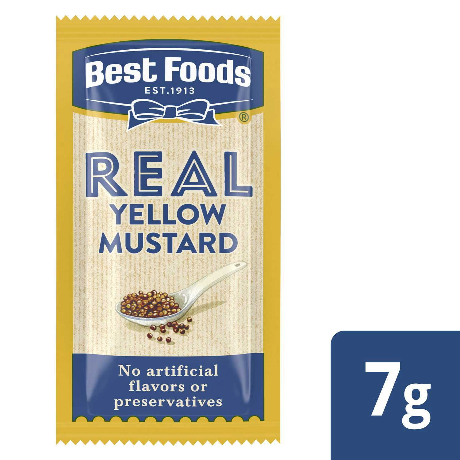 Best Foods Mustard Sachets, 7 Gram -- 500 per case - Walmart.com