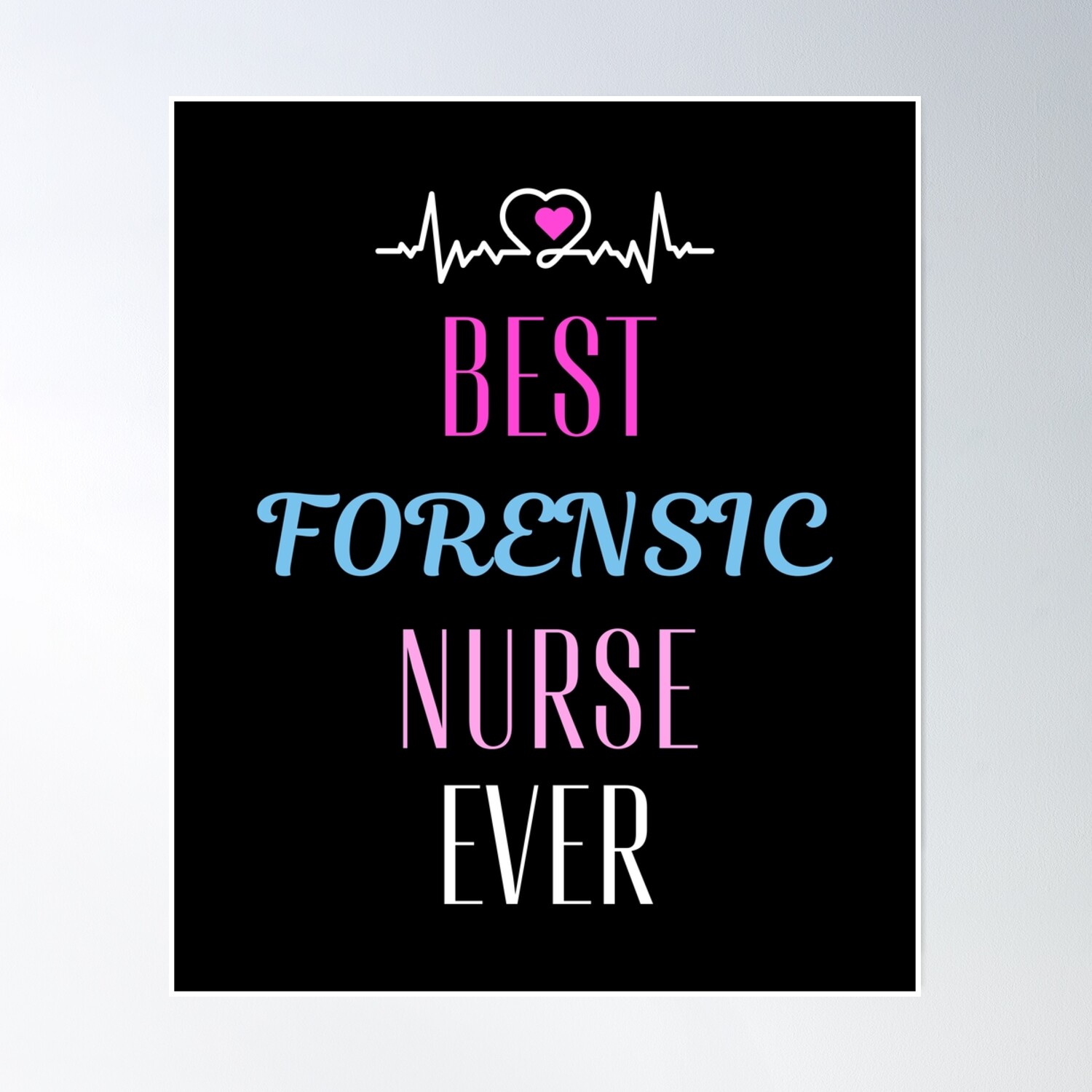 Best Forensic Nurse Ever Poster Wall Art, Modern Wall Decor, 8x12 ...