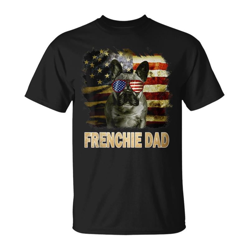 Best Frenchie Dad Ever American Flag 4Th Of July Unisex Jersey Crewneck ...