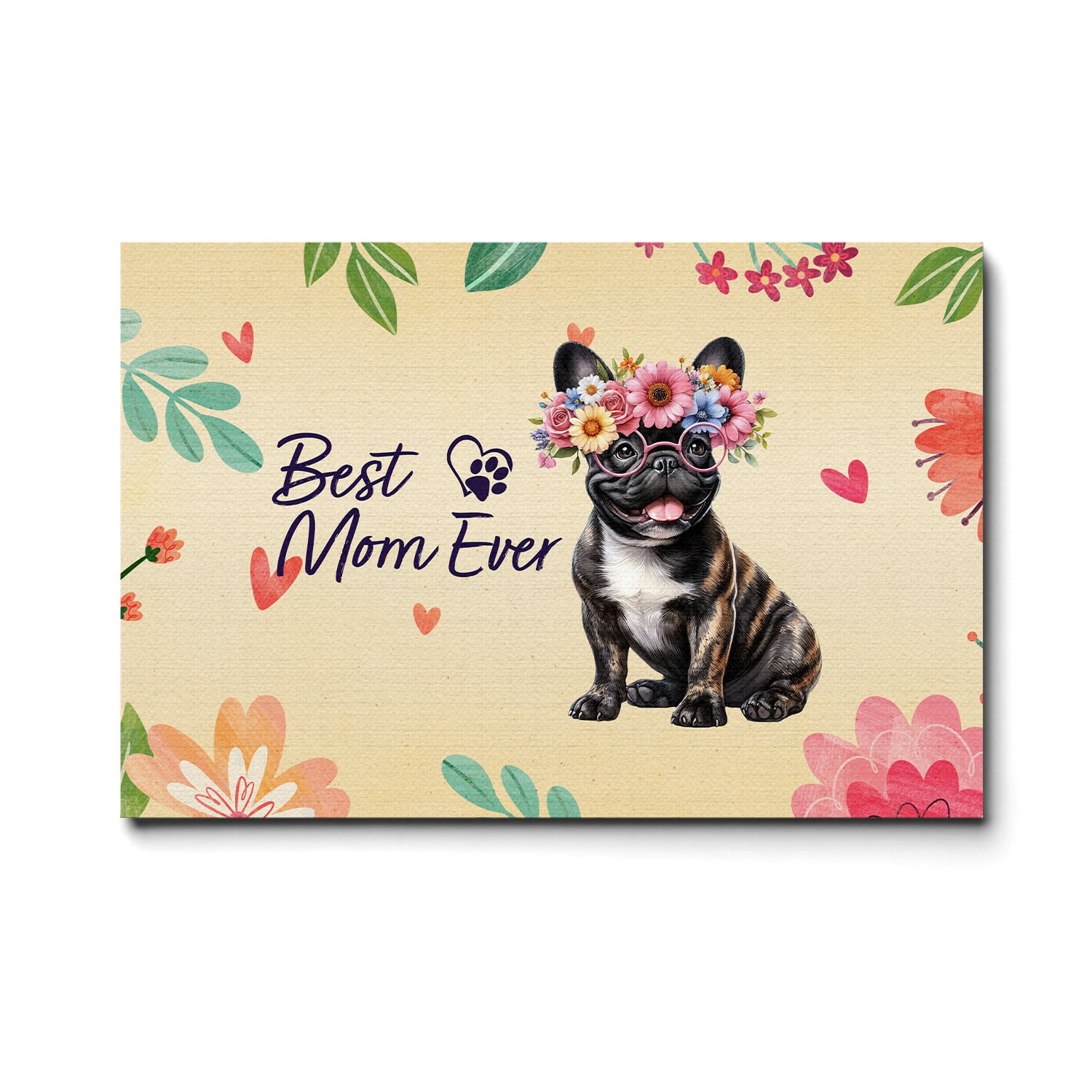 Best Frenchie Mom Ever Happy Mother's Day Horizontal Matte Canvas ...