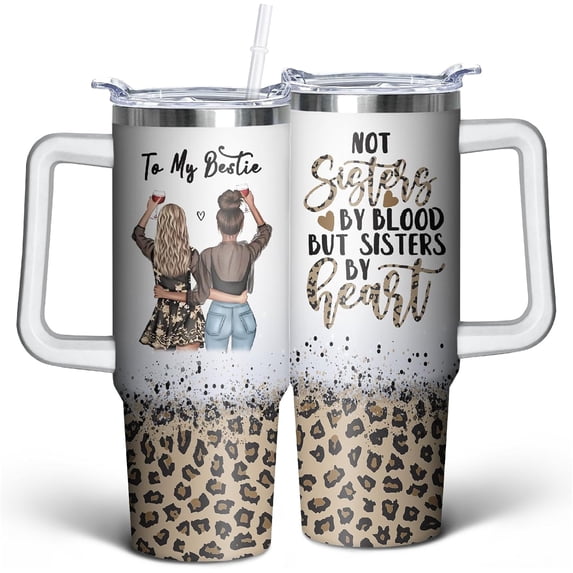 Best Friend 30oz Tumbler With Handle, Stainless Steel Insulated Besties ...