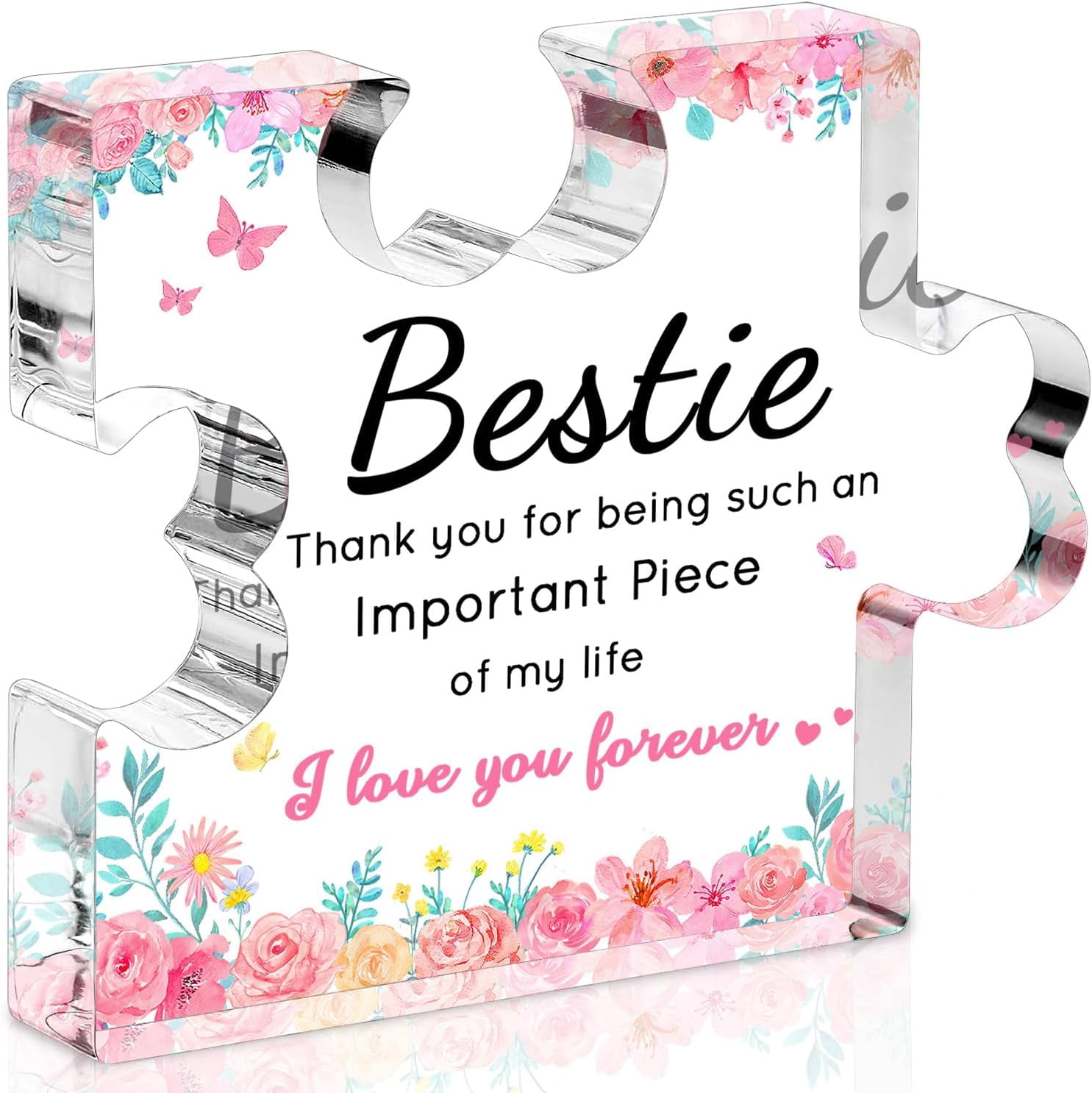 Best Friend Bestie Gifts for Women – Puzzle Piece Acrylic Plaque ...