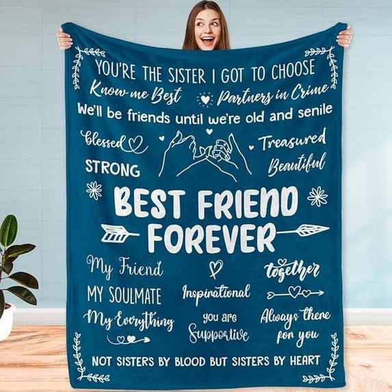 Best Friend Birthday Gifts for Women, Christmas Blanket for Bestfriend ...