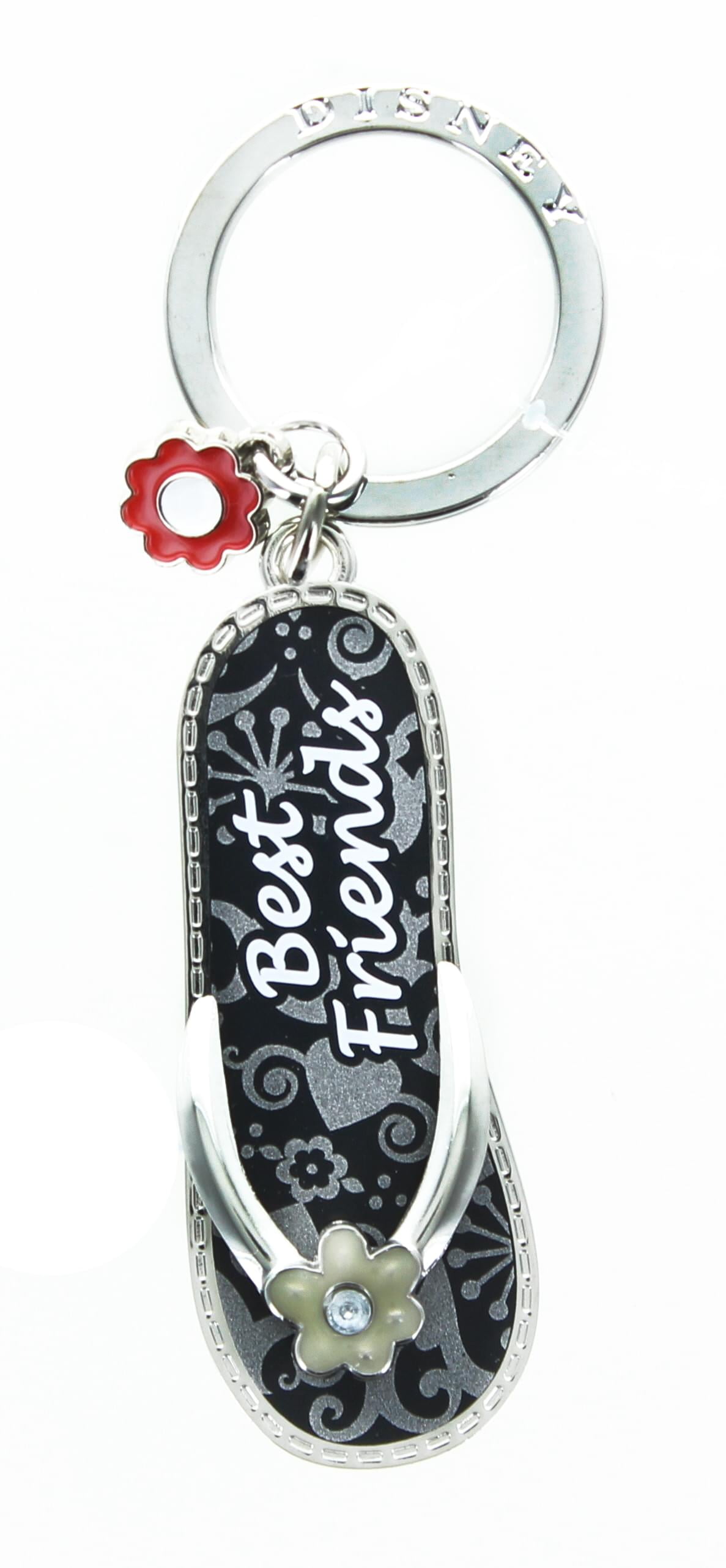 Best Friend Black Flip Flop Pewter Key Ring - Walmart.com