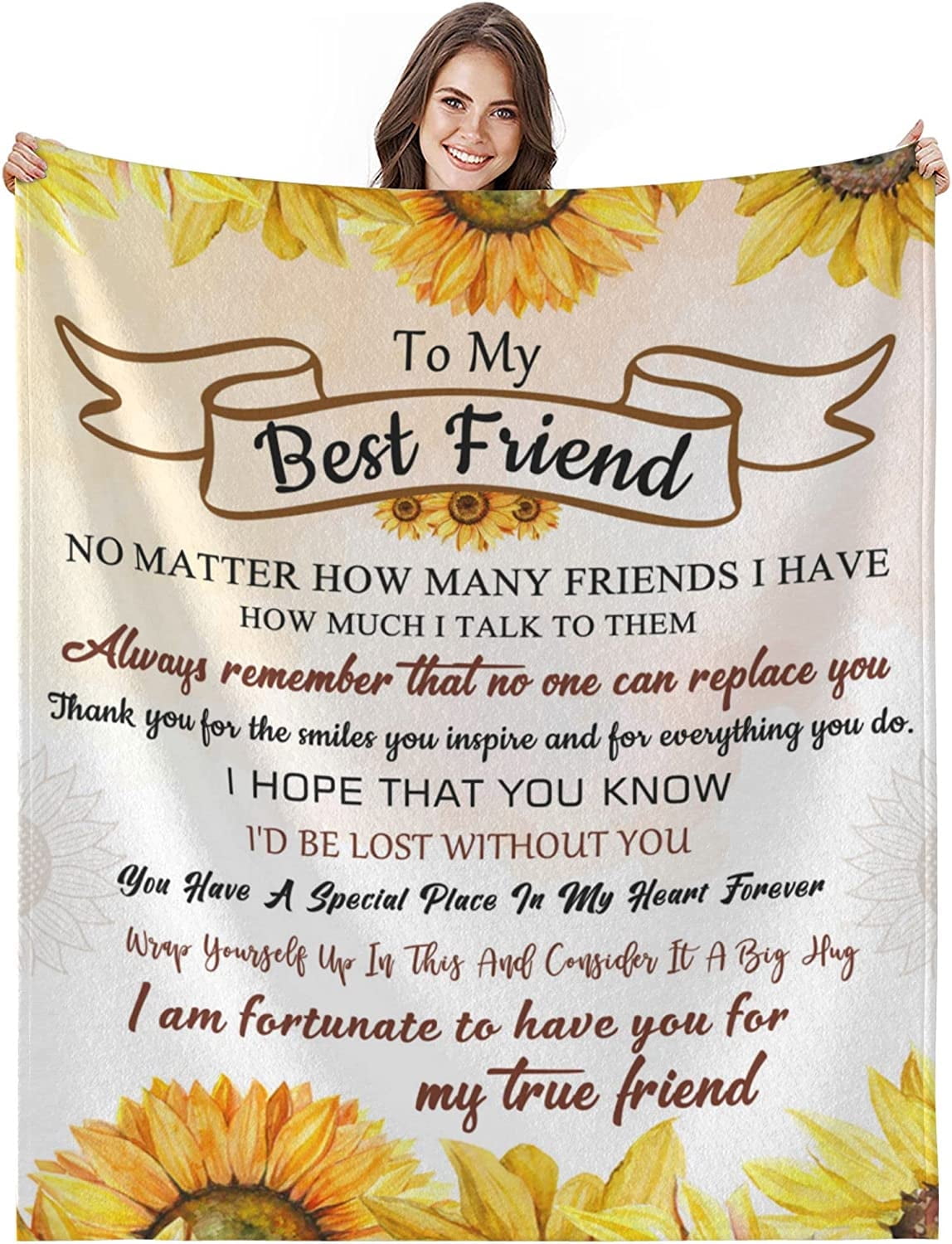 Best Friend Blanket, Best Friend Birthday Gifts for Women, Friendship ...