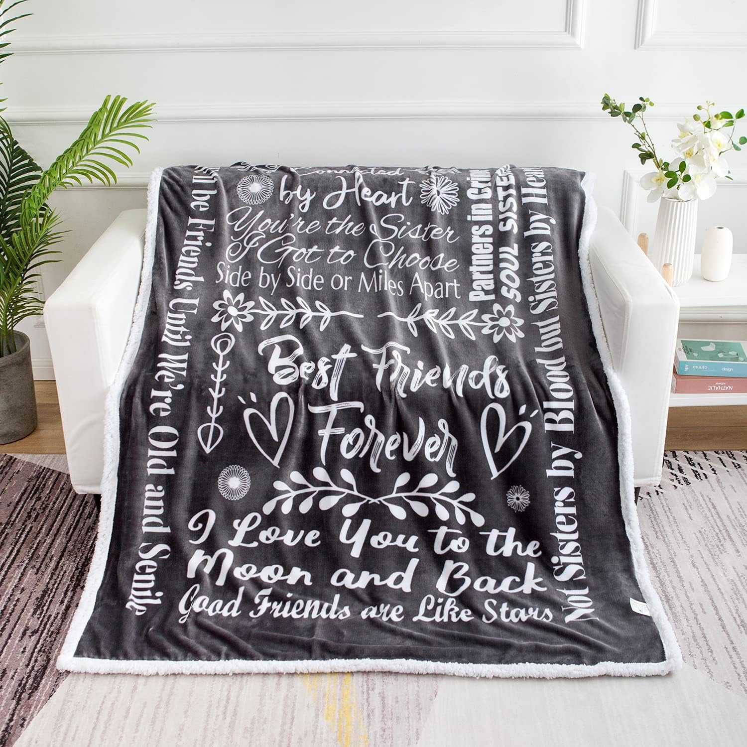 Best Friend Blanket Birthday Gifts with Loving Messages | Luxurious ...