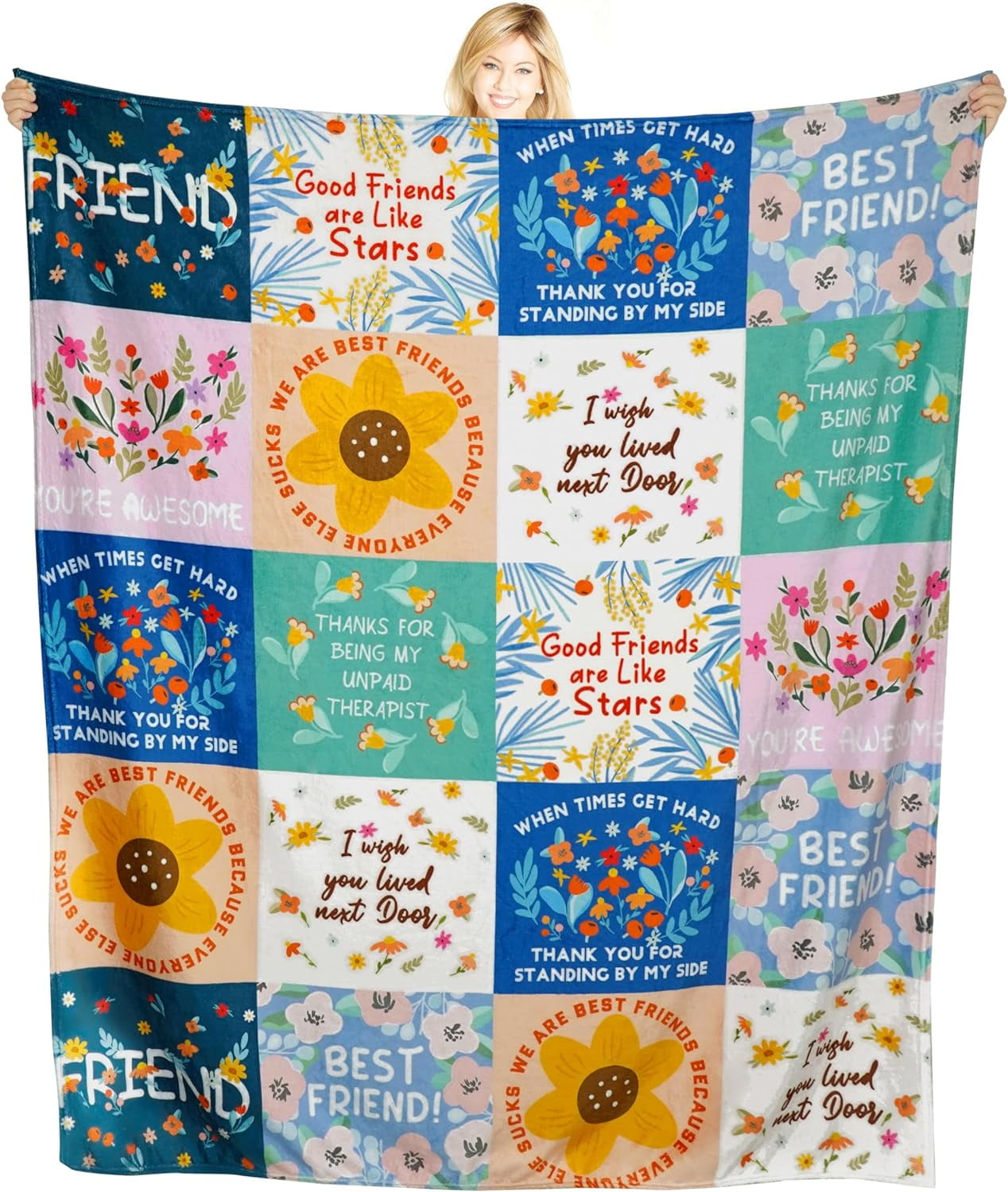 Best Friend Blanket, Friends Blanket for BFF Gifts, Best Friend ...