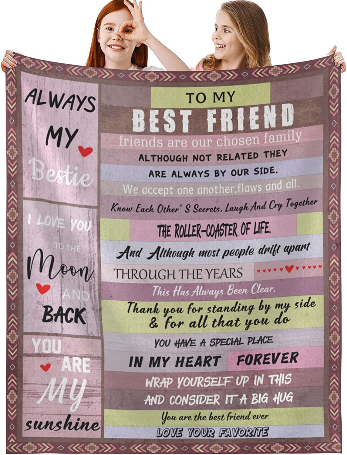 Best Friend Blanket, for Women, Best Friend Birthday Gifts for Women ...