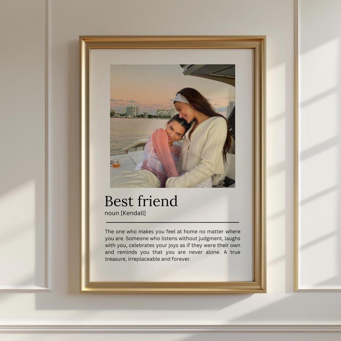 Best Friend Definition Photo Collage Wall Art, Unframed Canvas Size ...