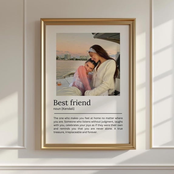 Best Friend Definition Photo Collage Wall Art, Unframed Paper Print ...