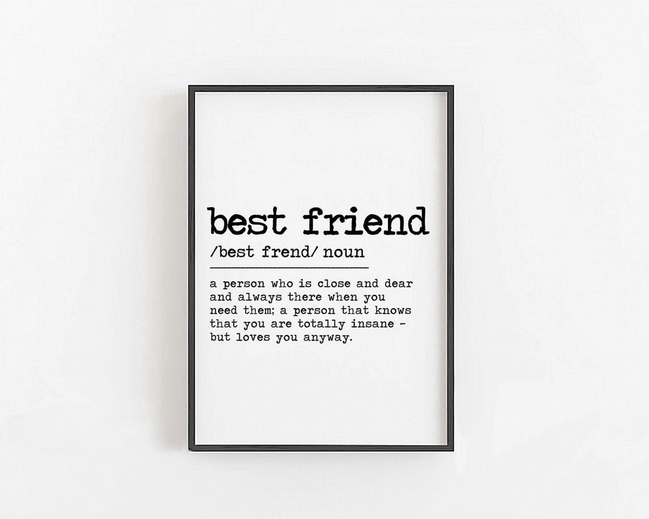 Best Friend Definition Print, Gift for friend, Gift from friend, Friend ...
