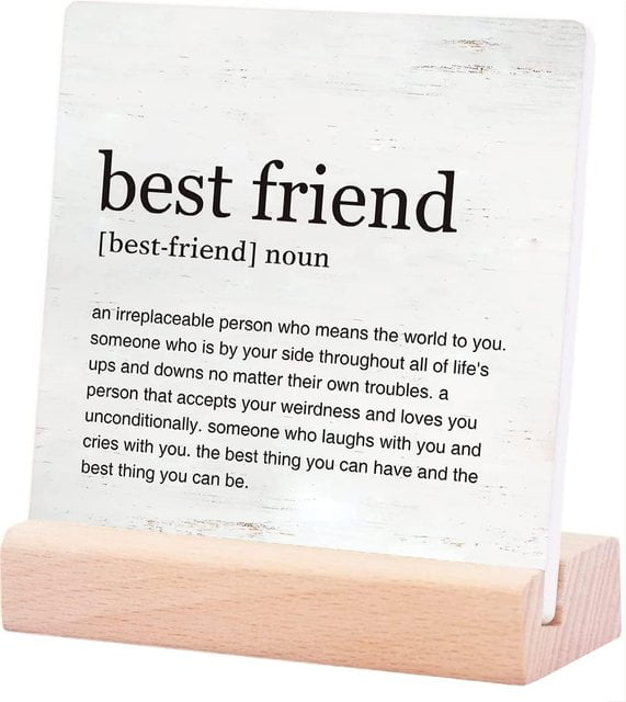 Best Friend Definition Table Sign Home Office Decor Modern Friendship ...