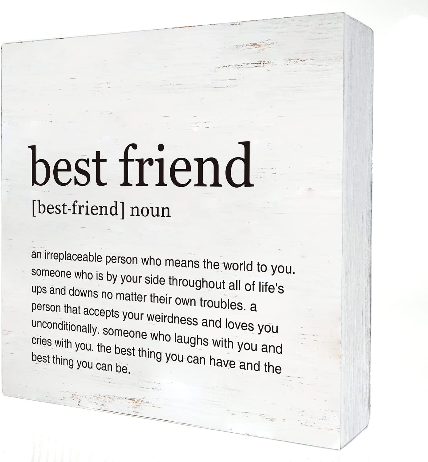 Best Friend Definition Wood Box Sign Home Office Decor Modern ...