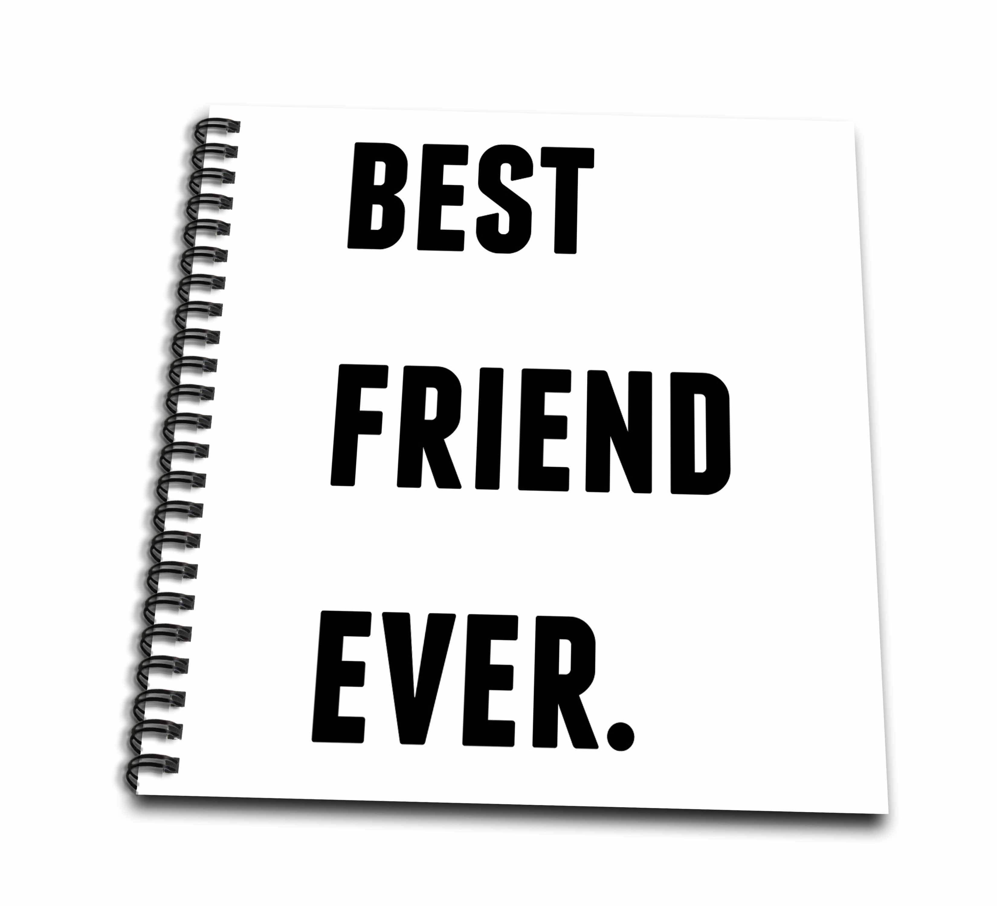 Best Friend Ever, Black Letters On A White Background Mini Notepad 4 x ...