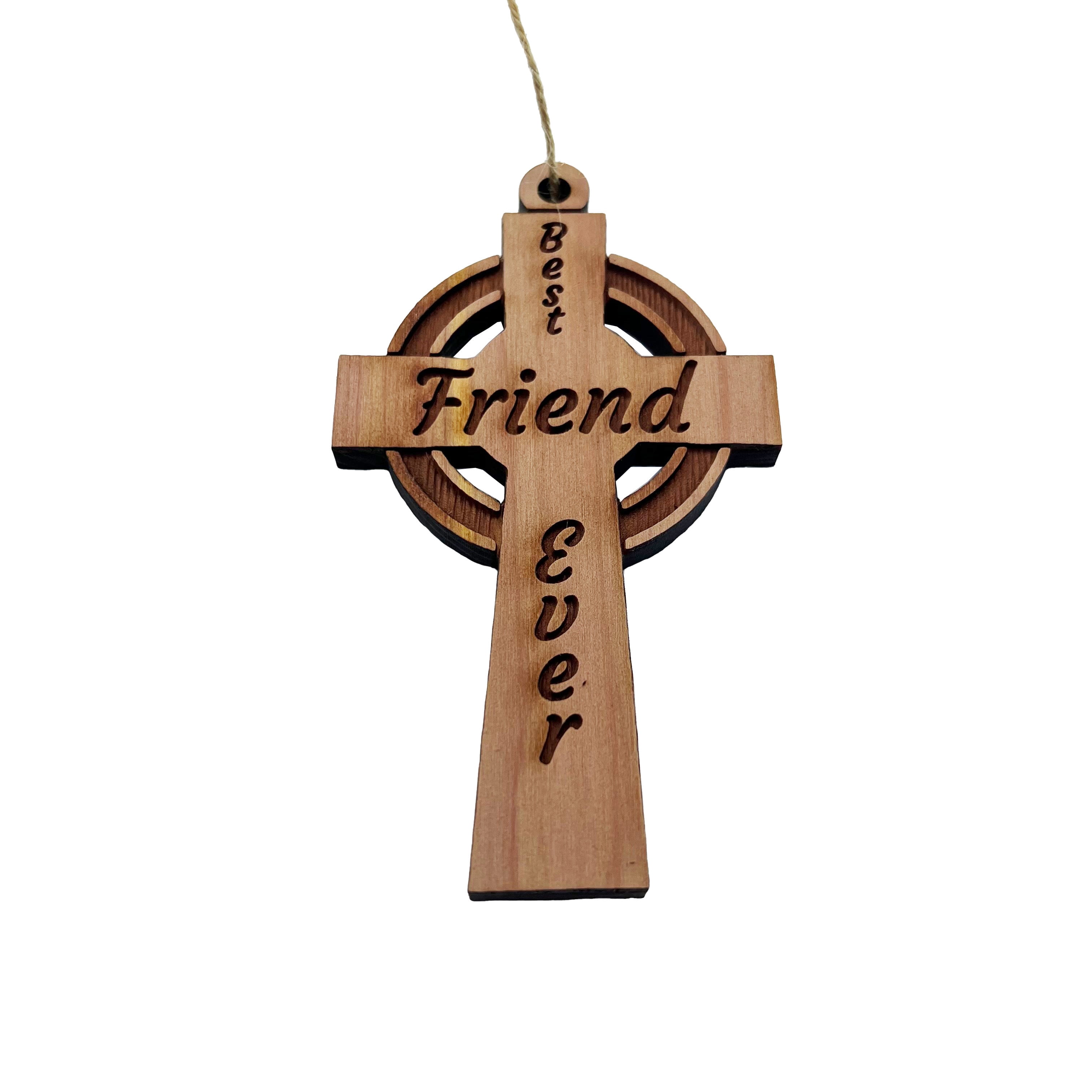 Best Friend Ever Celtic Cross - Cedar Ornament - Walmart.com