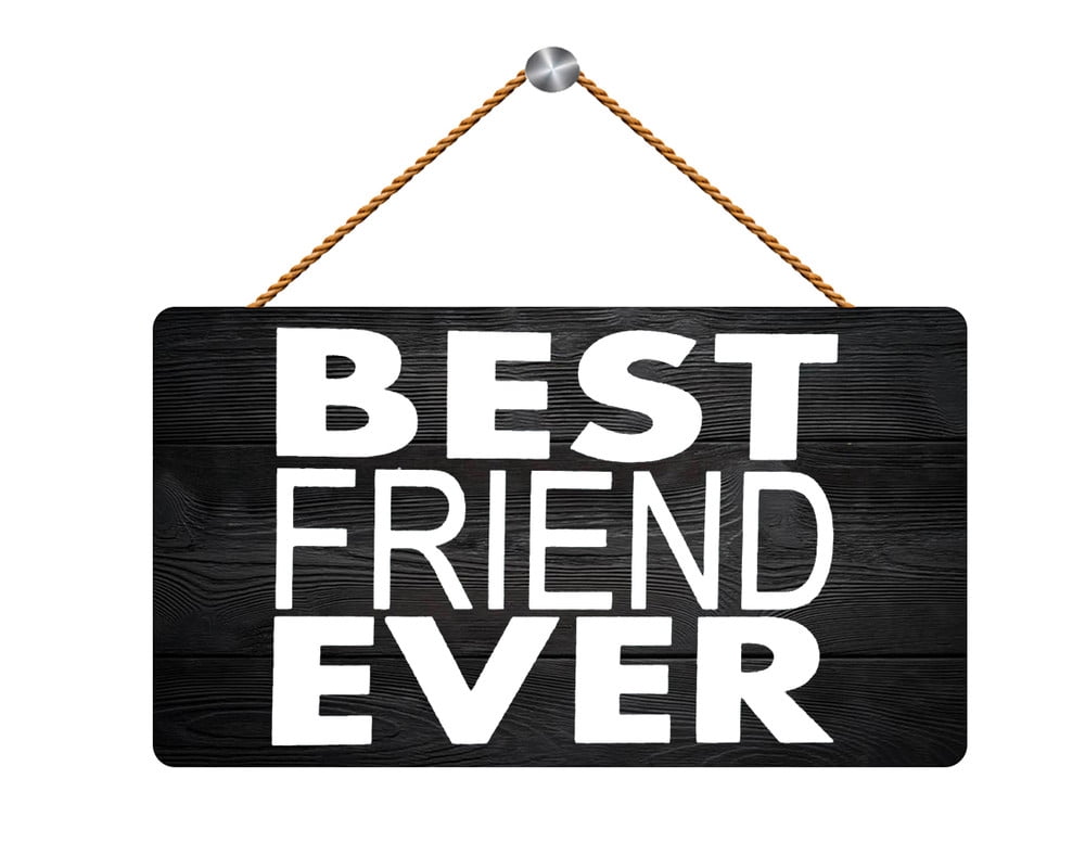 Best Friend Ever Wooden Sign Wall Hanging 12X6 Inch - Walmart.com