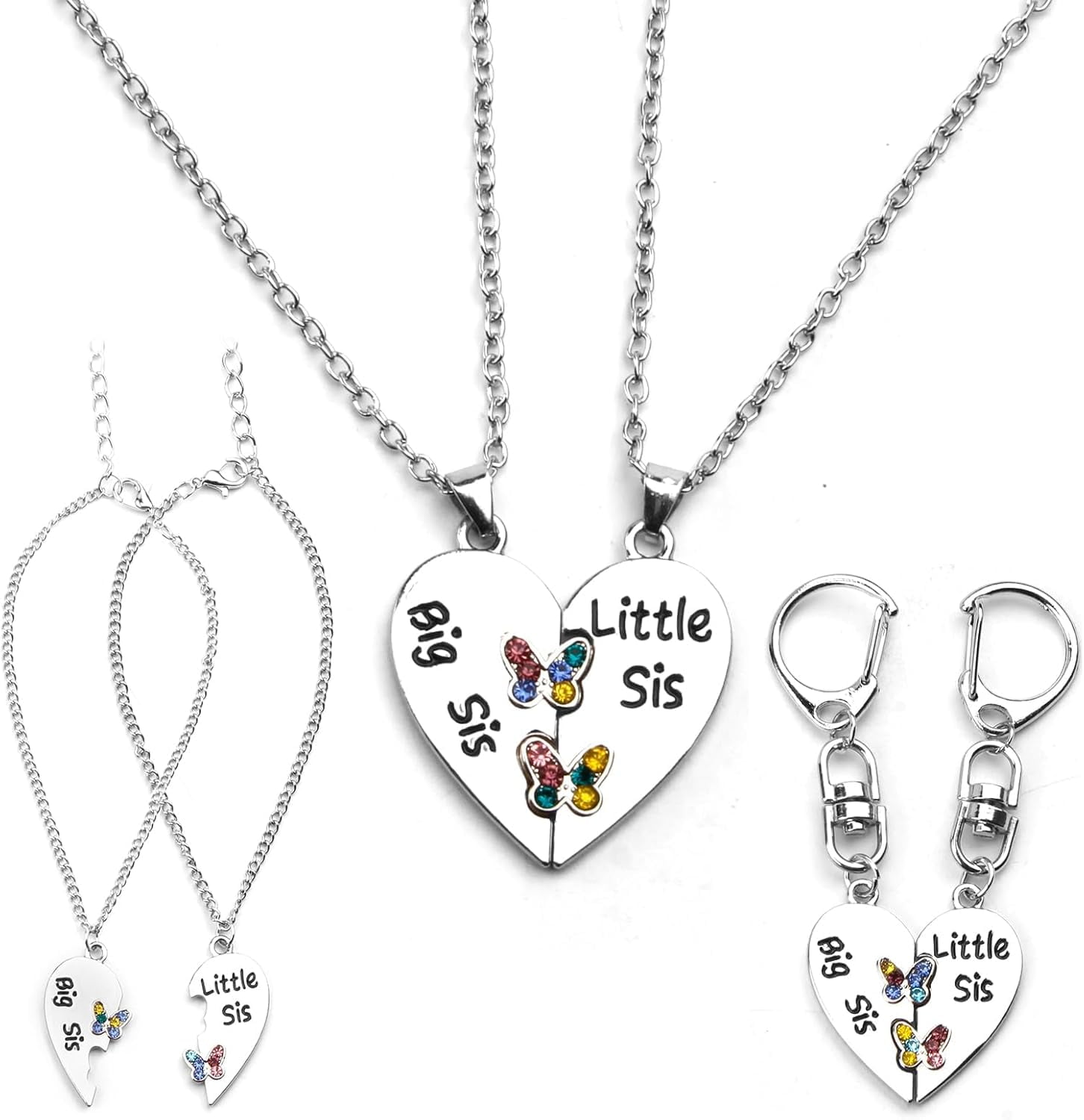 Best Friend Friendship Necklaces and Bracelets Set, Sister Necklace ...