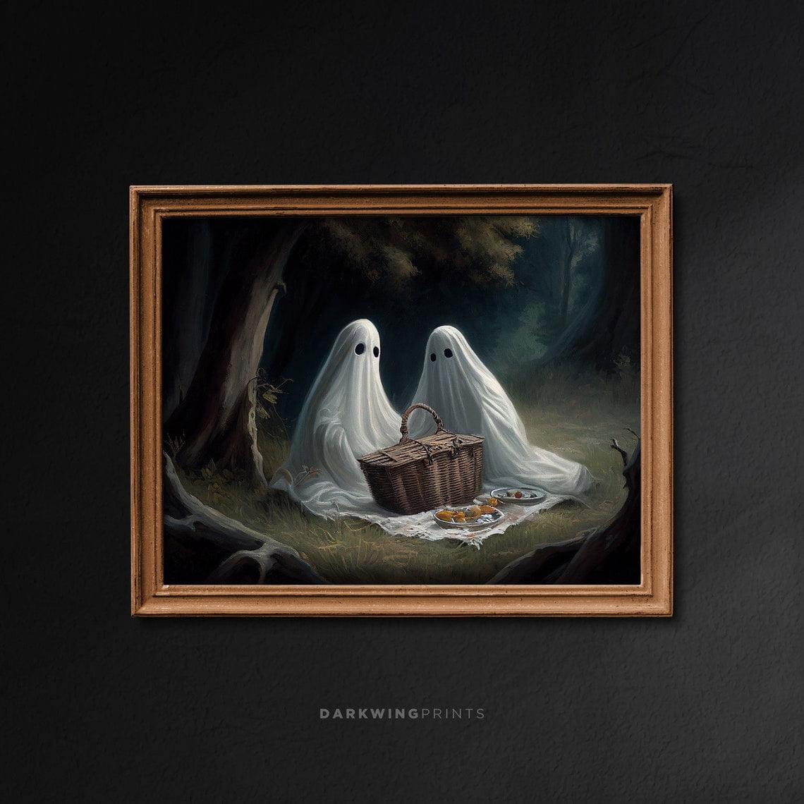 Best Friend Ghosts Having Picnic, Cute Gothic Relationship, Dark ...