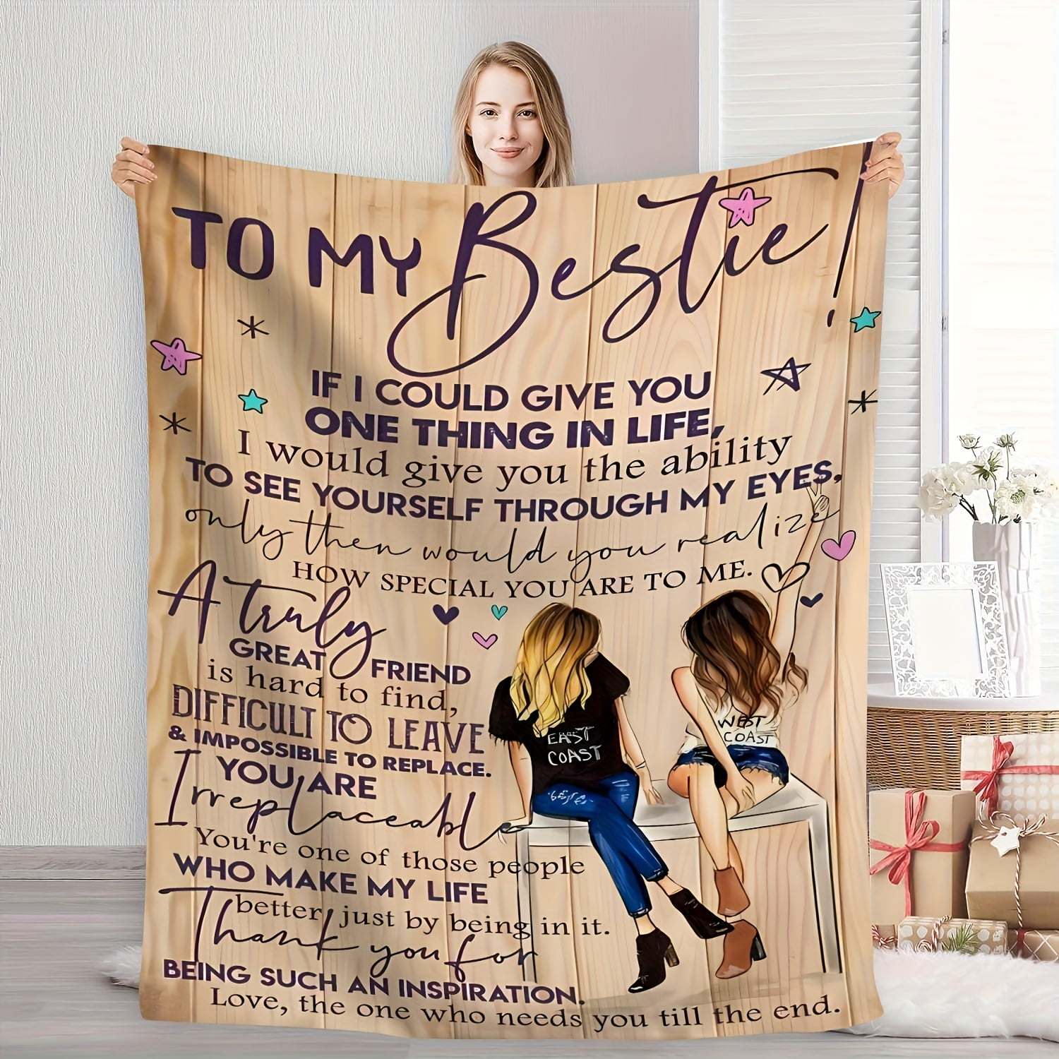Best Friend Gift Blanket - Heartfelt Friendship Quotes & Sisterhood ...