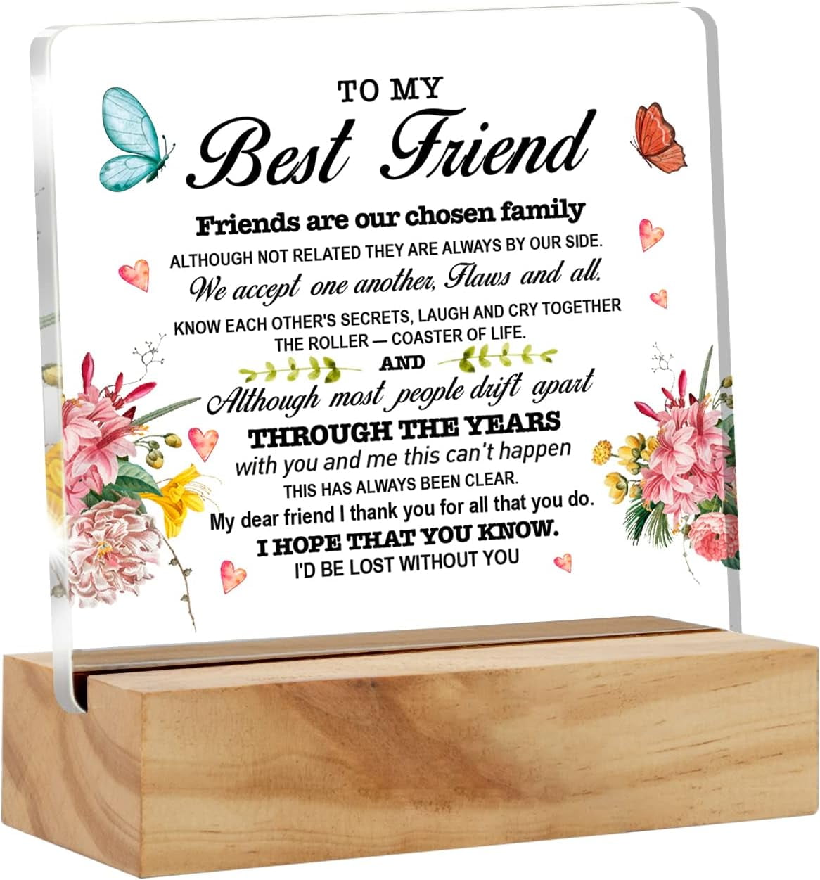 Best Friend Gift Friendship Desk Decor Friends Are Our Chosen Family ...