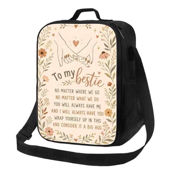 Best Friend Gift Lunch Bag Insulated Thermal Lunch Box with Shoulder ...