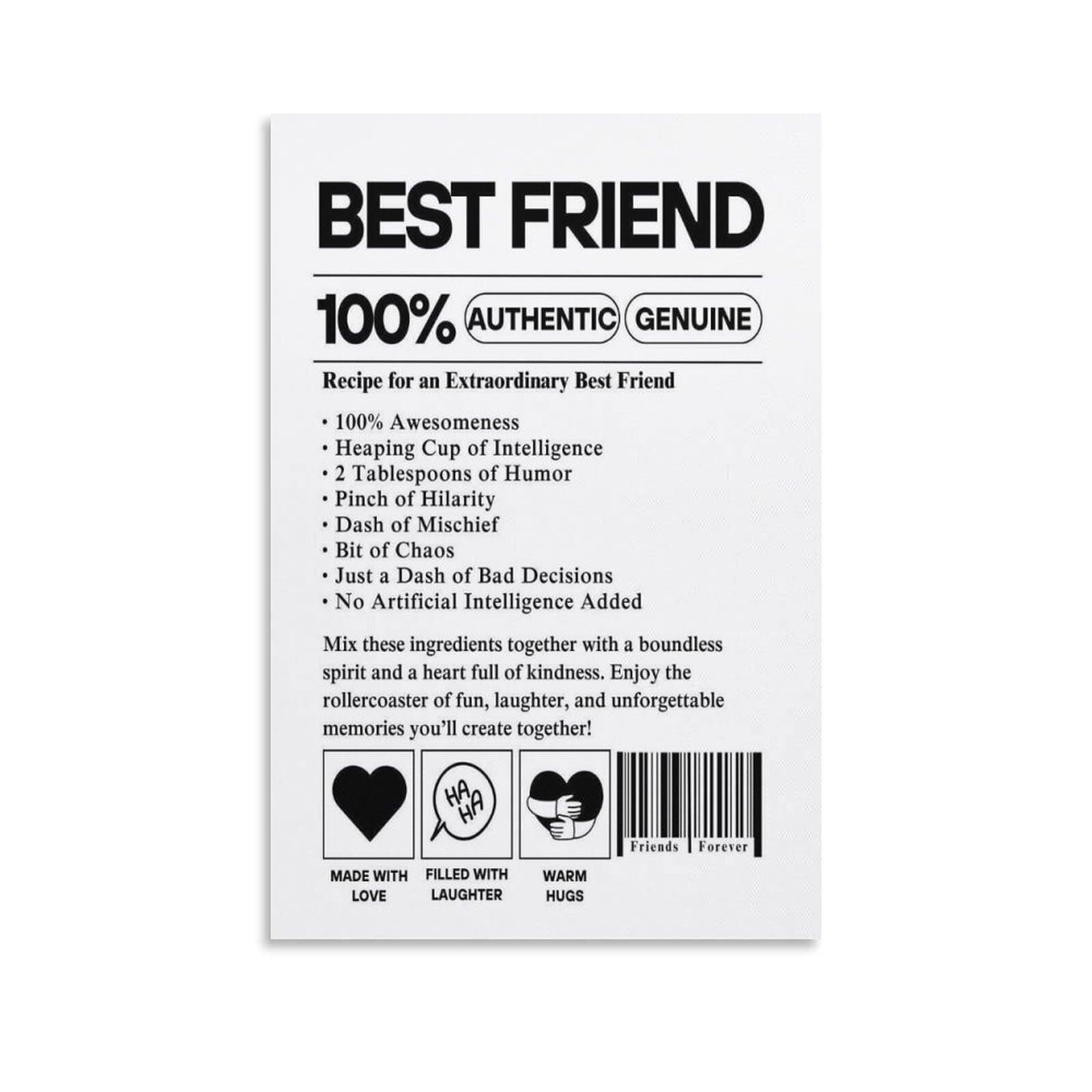 Best Friend Gift Print, Friend Birthday Gift, Bestie Gift, Sister Gift ...